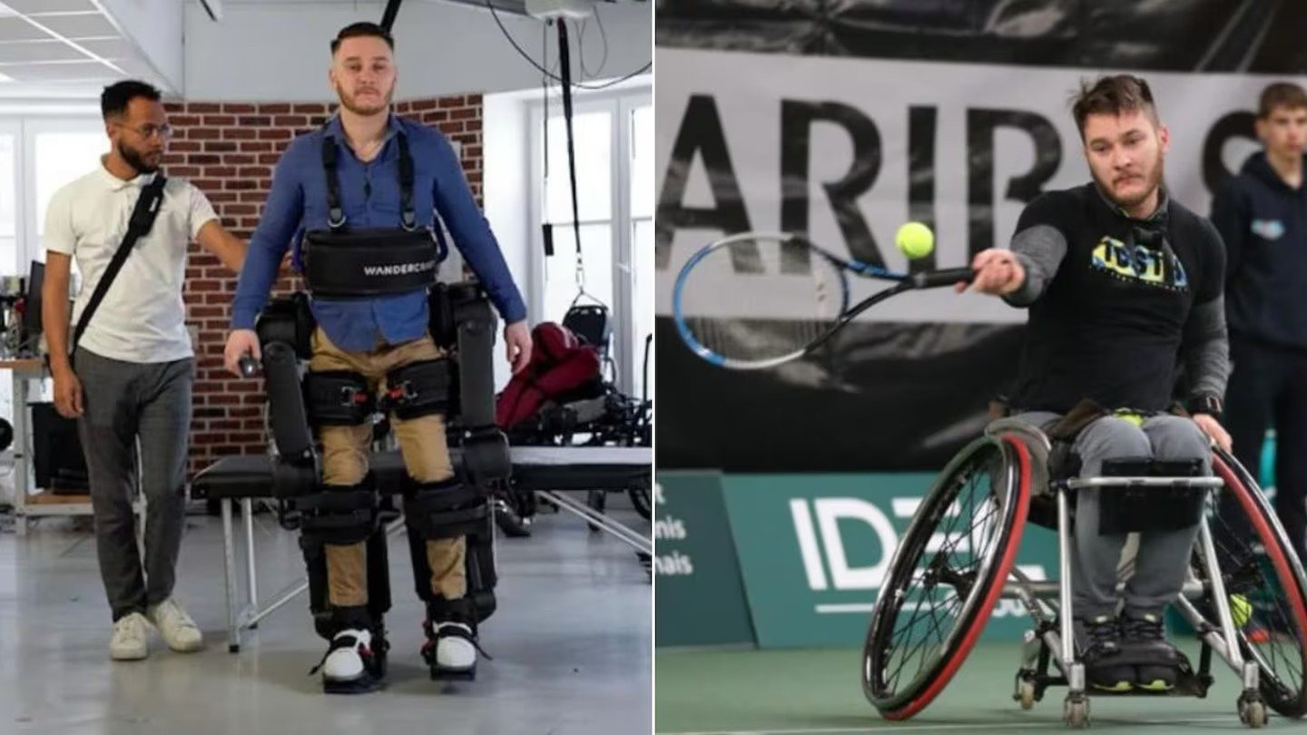 Kevin Piette, un atleta paralímpico parapléjico llevó la llama olímpica ...
